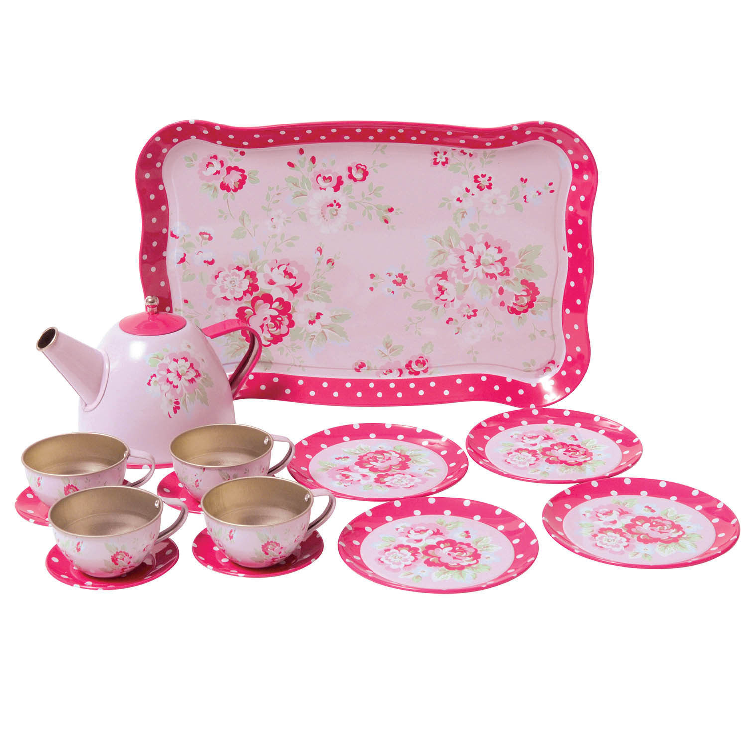 Buy Tiger Tribe - Vintage Tin Tea Set - Roses