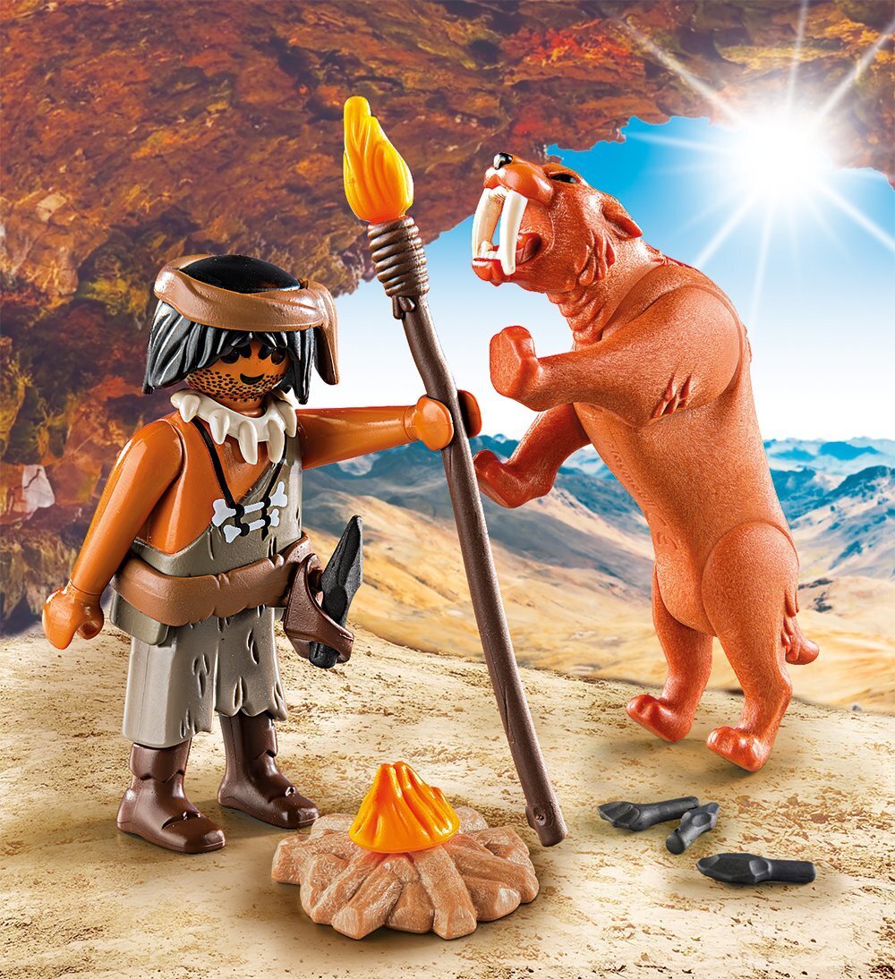 Buy Playmobil - Caveman with Sabertooth Tiger 9442