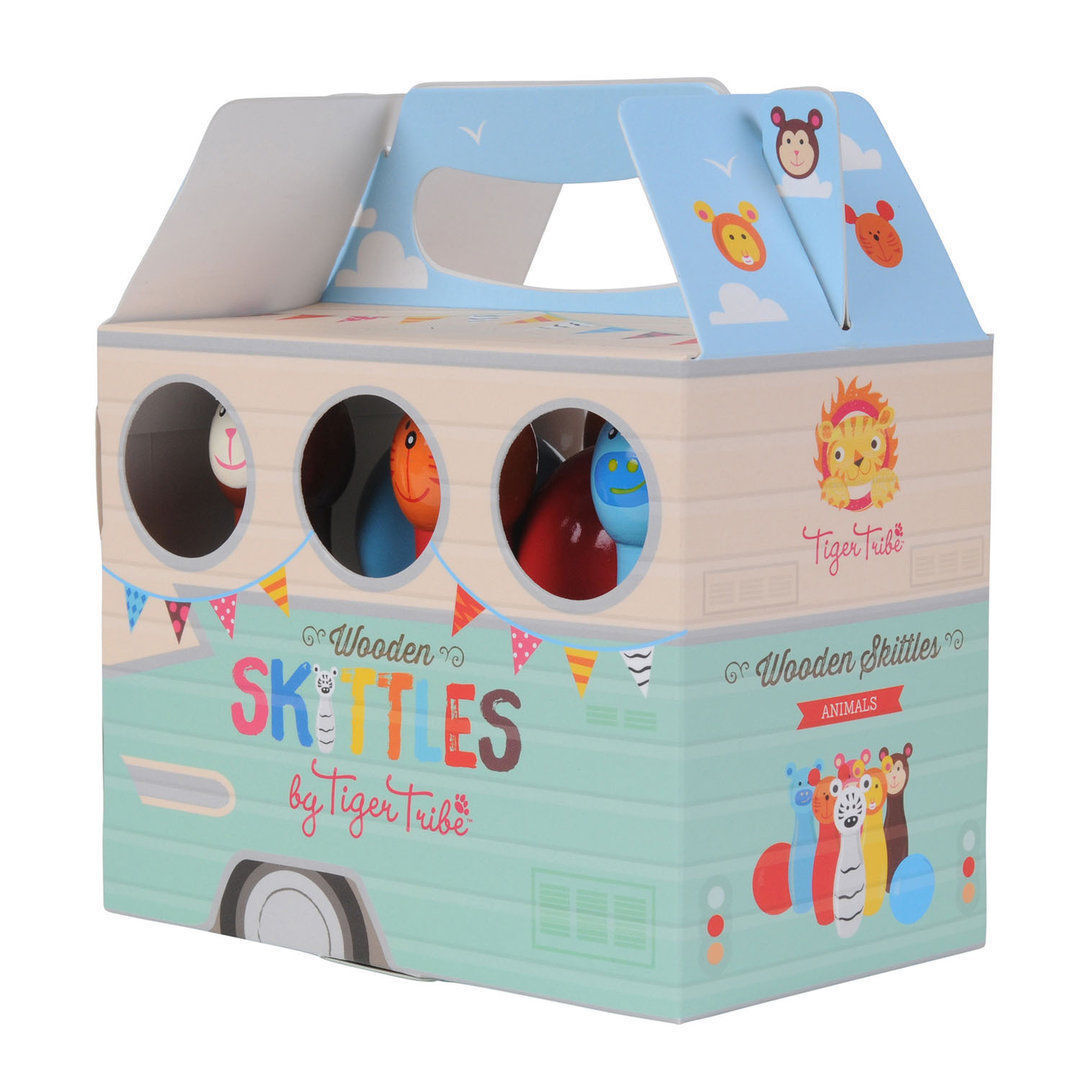 Buy Tiger Tribe - Wooden Skittles - Animals
