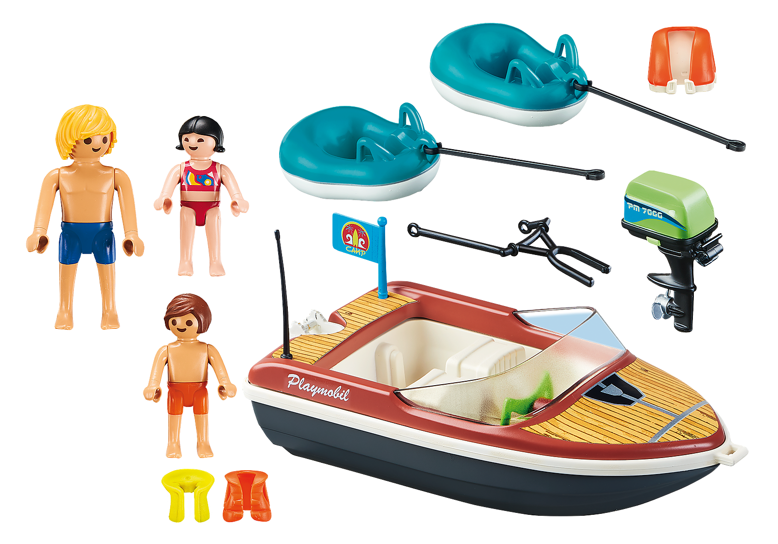 Buy Playmobil - Speedboat with Tube Riders 70091