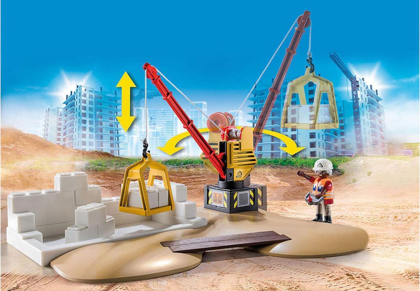 Buy Playmobil - Construction Site with Flatbed 70742