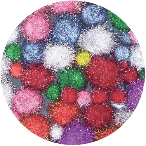 Buy Pom Poms Glitter Colours (200 pieces)
